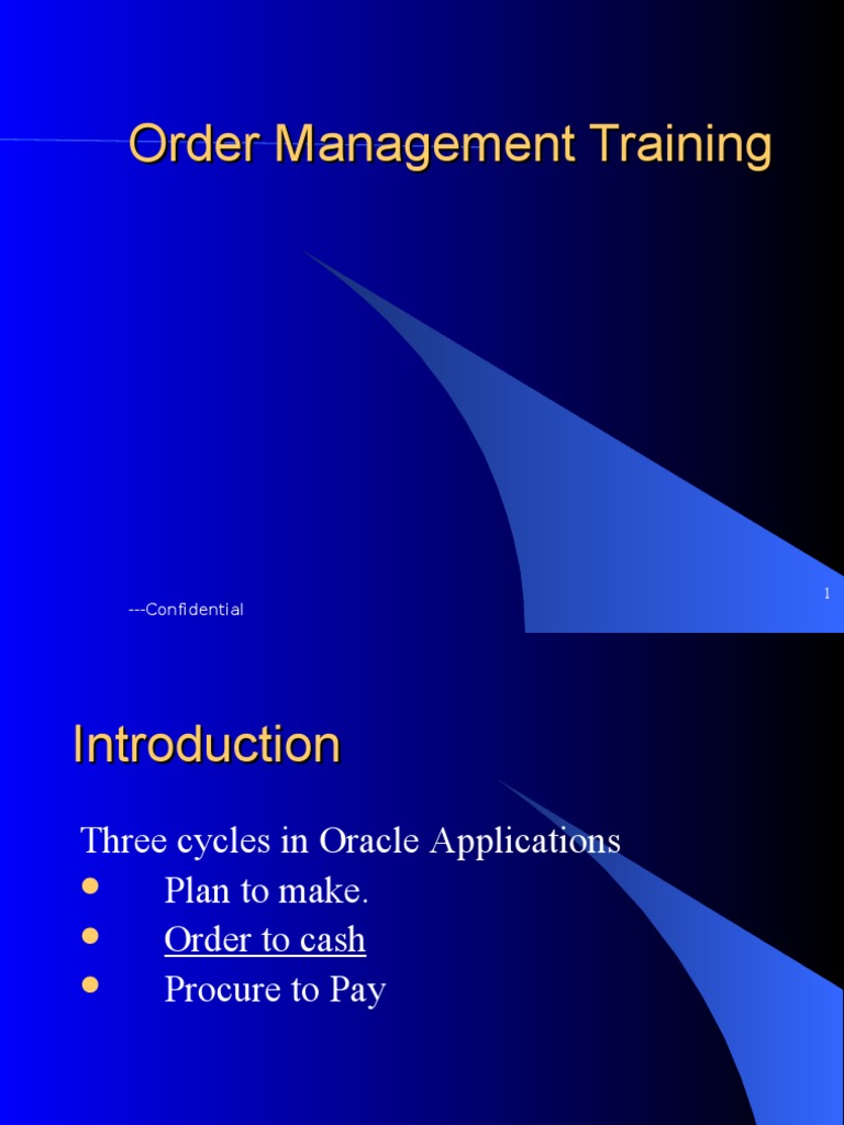 Oracle Apps Order Management Training | PDF | Invoice | Inventory