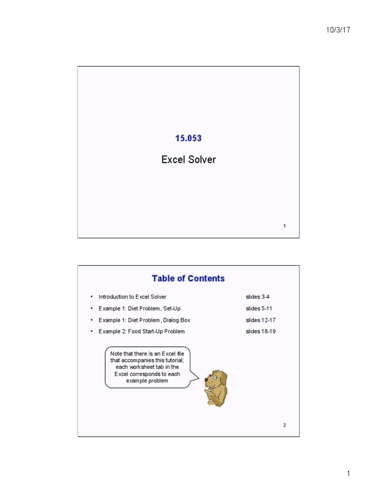Excel Solver | PDF | Microsoft Excel | Mathematical Optimization