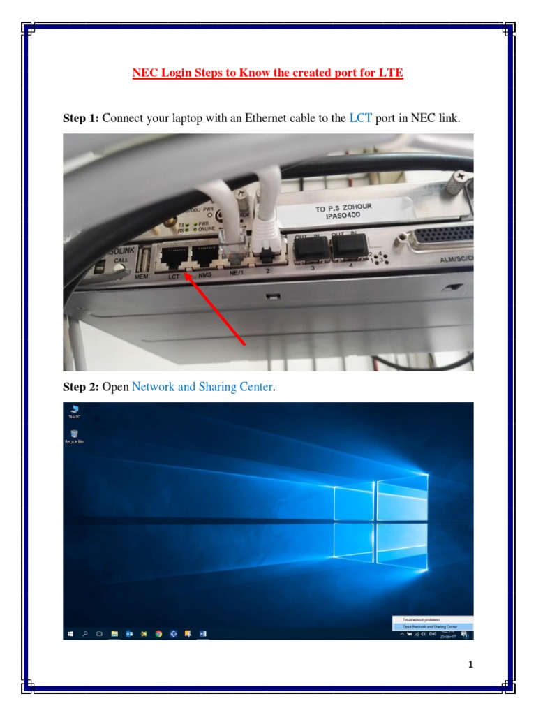 NEC Login Steps | PDF