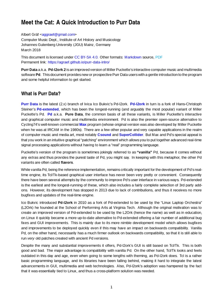 Introduction to Purr Data Software | PDF | Directory (Computing ...