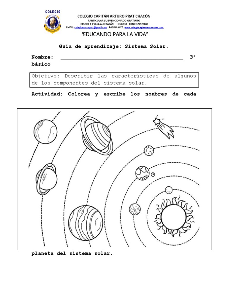 Guia Sistema Solar 1 | PDF | Aprendizaje | Modificación de comportamiento