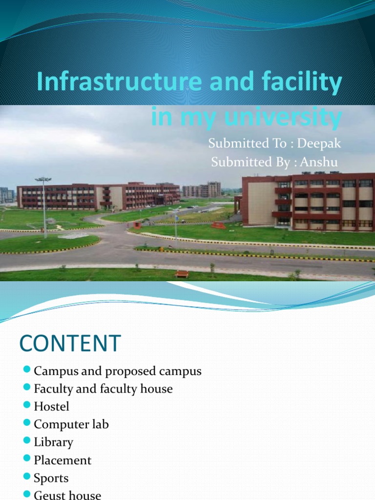 University Infrastructure Overview | PDF | Libraries | Doctor Of Philosophy