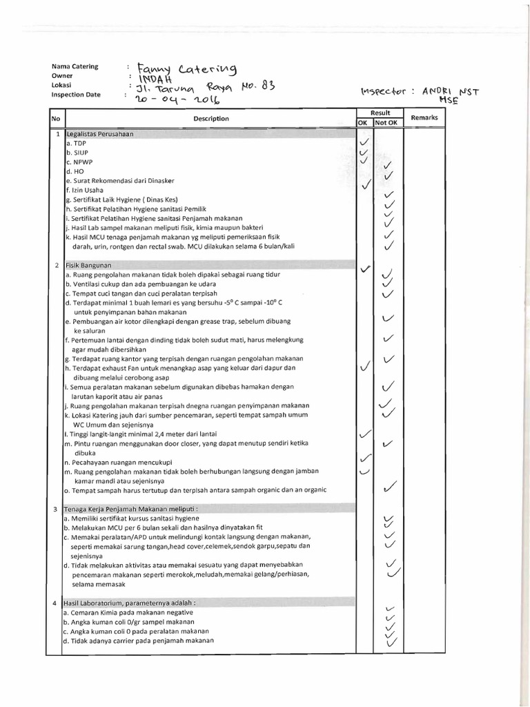 Audit Catering | PDF
