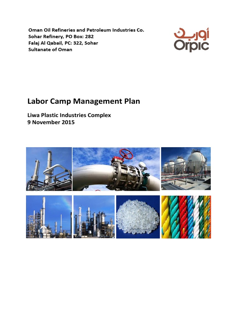 Labor Camp Management Plan: Liwa Plastic Industries Complex 9 November ...