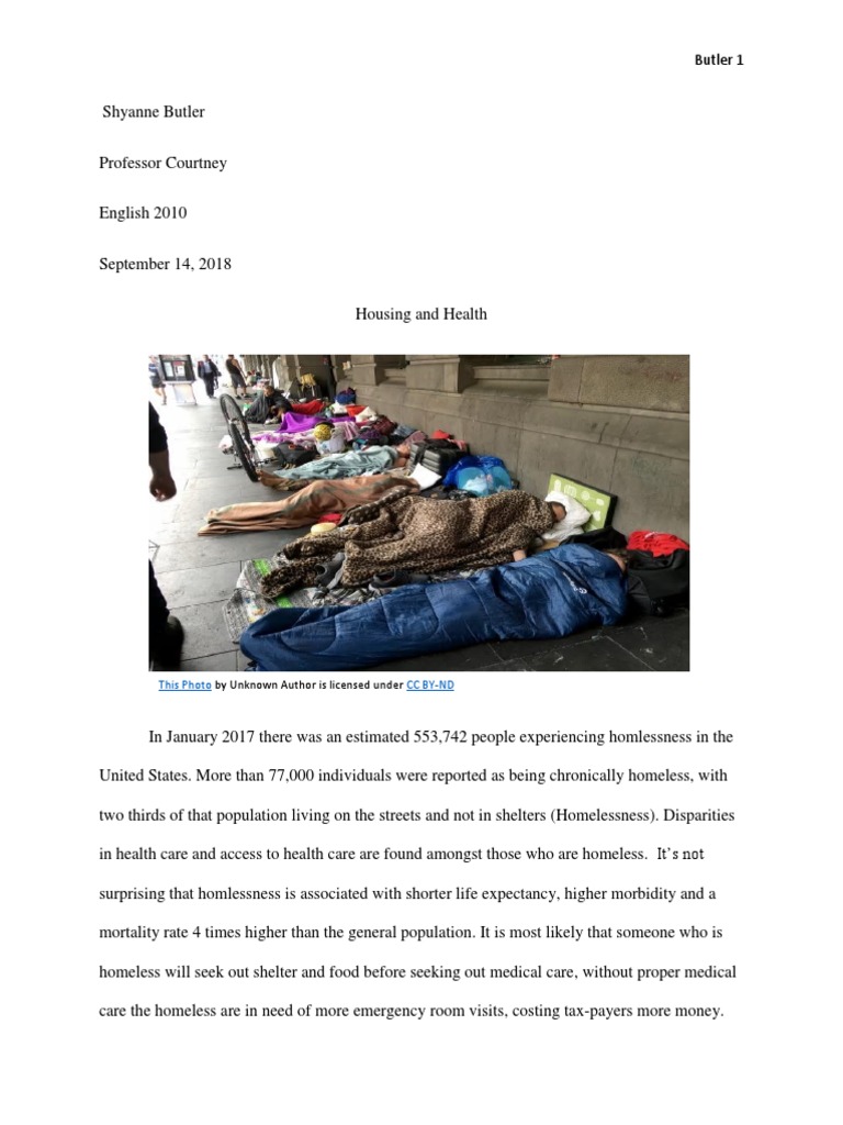 Shyanne Butler | PDF | Homelessness | Health Sciences