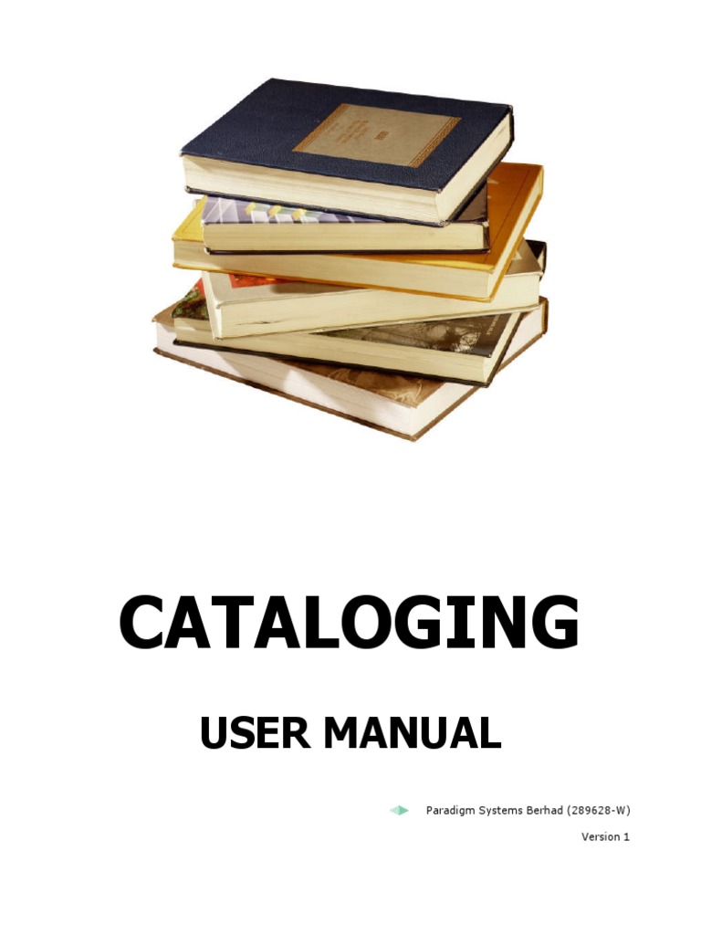 Cataloging Manual 20100104 | PDF | Cataloging | Database Index