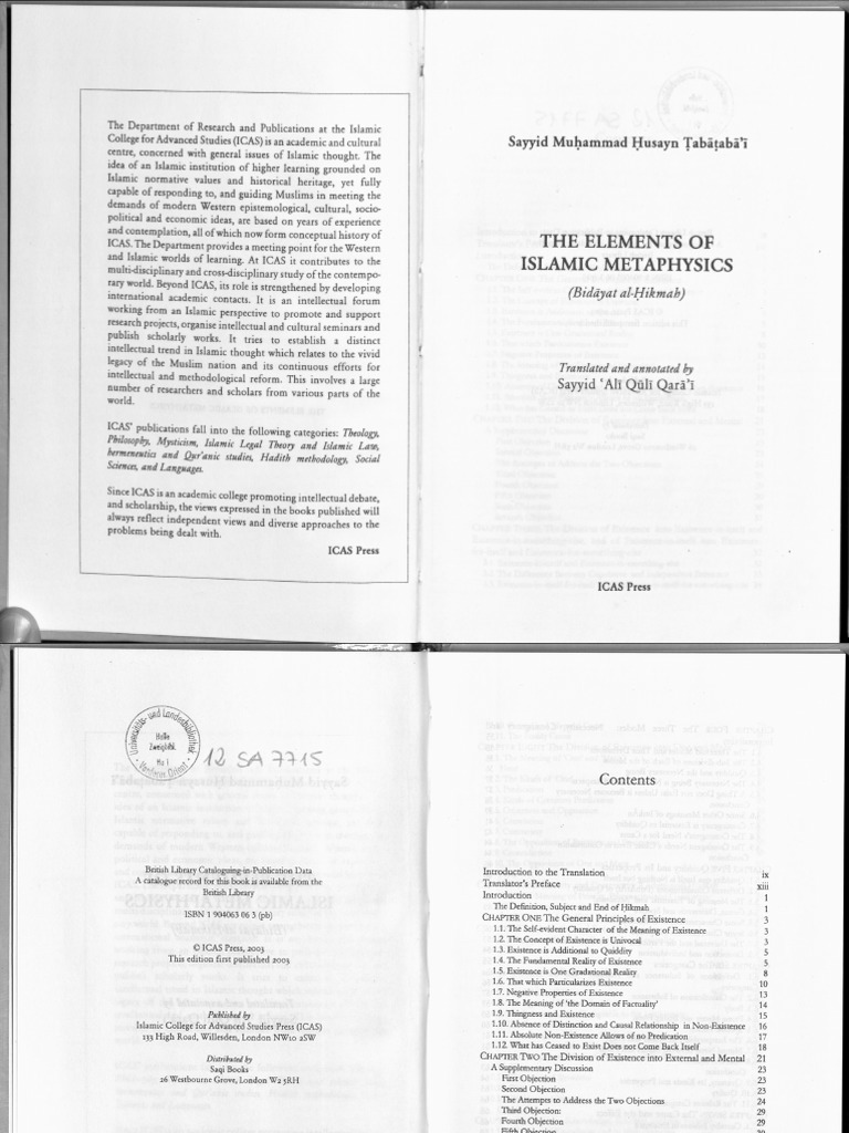 Tabatabai (2003) - The Elements of Islamic Metaphysics | PDF