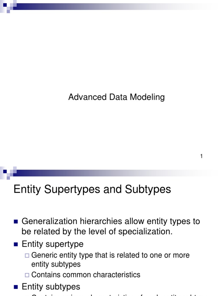 Advanced Data Model | PDF | Inheritance (Object Oriented Programming) | Data