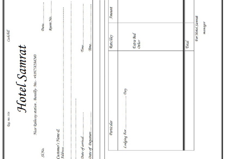 Hotel Bill PDF | PDF