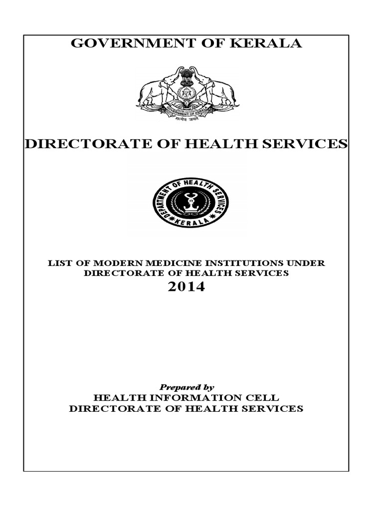 Government of Kerala: Health Information Cell Directorate of Health ...