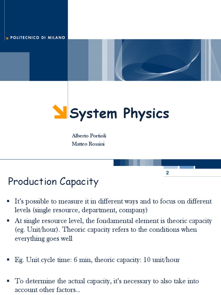 System Physics: Alberto Portioli Matteo Rossini | PDF | Resource | Business