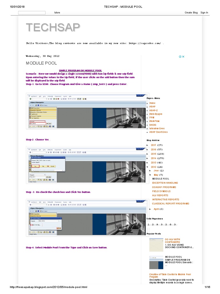 Module pool program for simple addition | PDF | Dialog Box | Input/Output