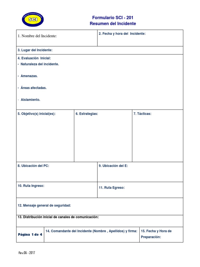 SCI - 201 Formulario