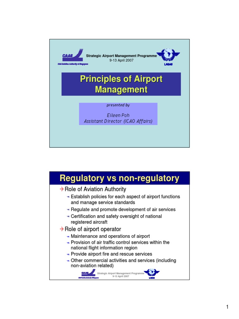 Principles Of Airport Management Pdf Airport Cargo