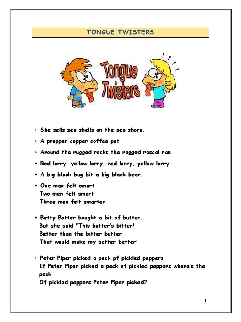 Tongue Twisters | PDF
