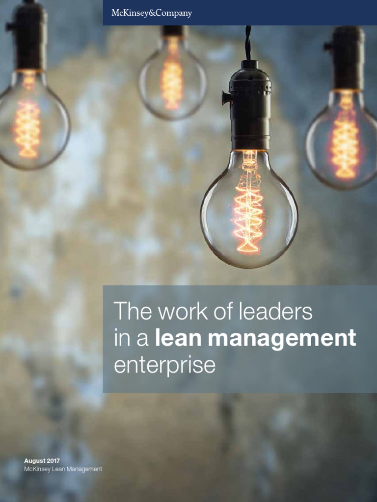 The Work of Leaders in A Lean Management Enterprise PDF | PDF | Lean ...