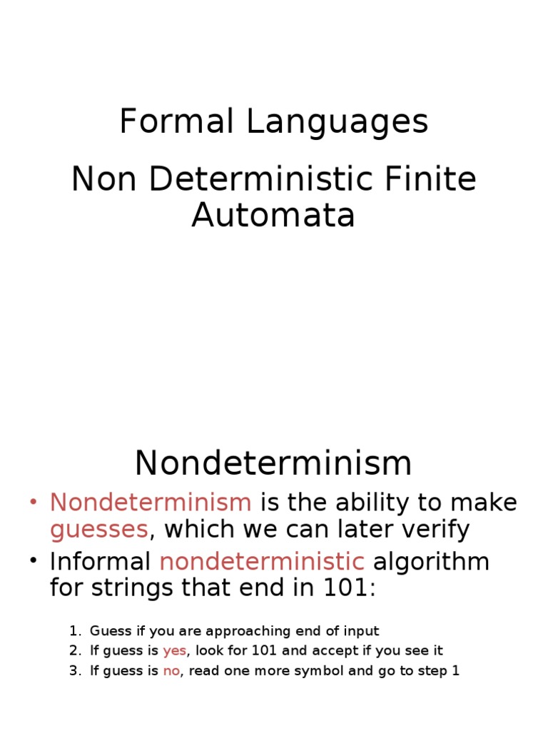 Non Deterministic Finite Automata | PDF | Applied Mathematics ...