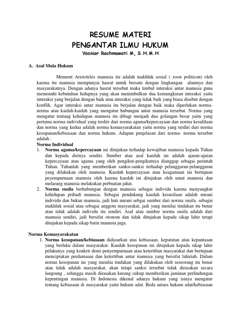 Resume Materi Pih | PDF | Politik