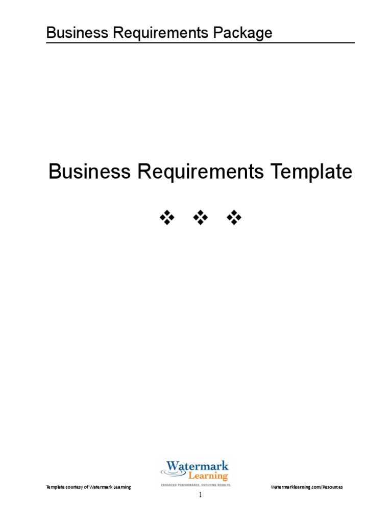 BA Requirements Package Template | PDF | Graphical User Interfaces ...
