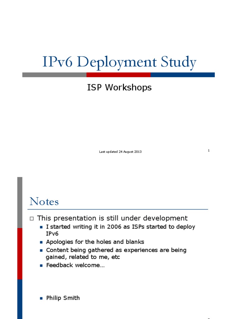 A Ipv6 Deployment Study | PDF | I Pv6 | Ip Address