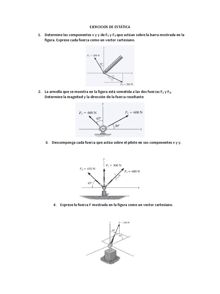 Ejercicios de Estática