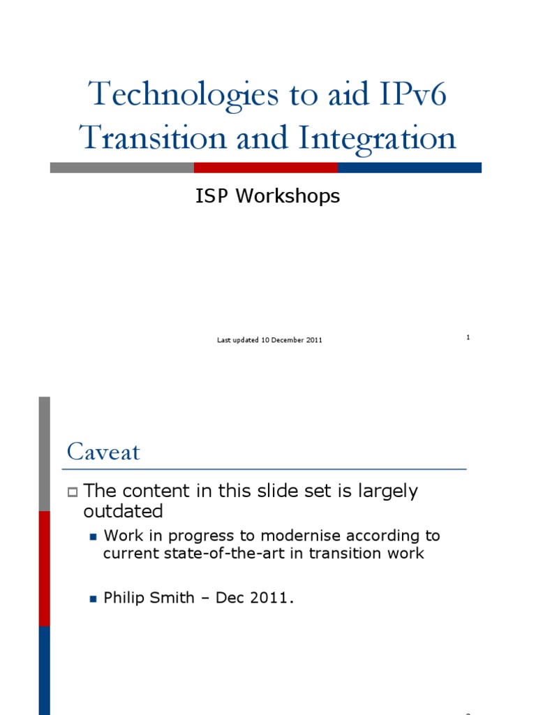 IPv6 Transition Technologies for ISPs | PDF | I Pv6 | Ip Address