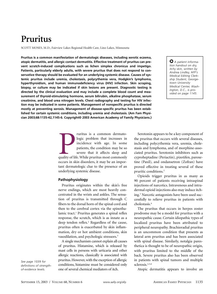 Pruritus | PDF
