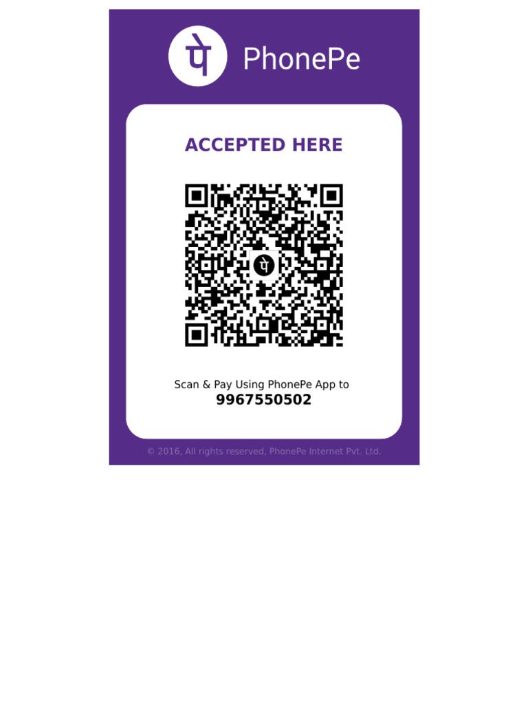 Accepted Here: Scan & Pay Using Phonepe App To | PDF