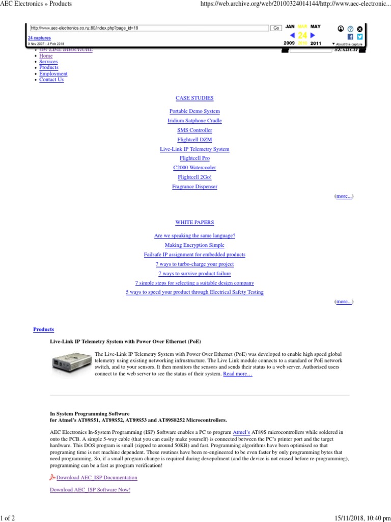 AEC Electronics AEC - ISP | PDF | Telemetry | Embedded System
