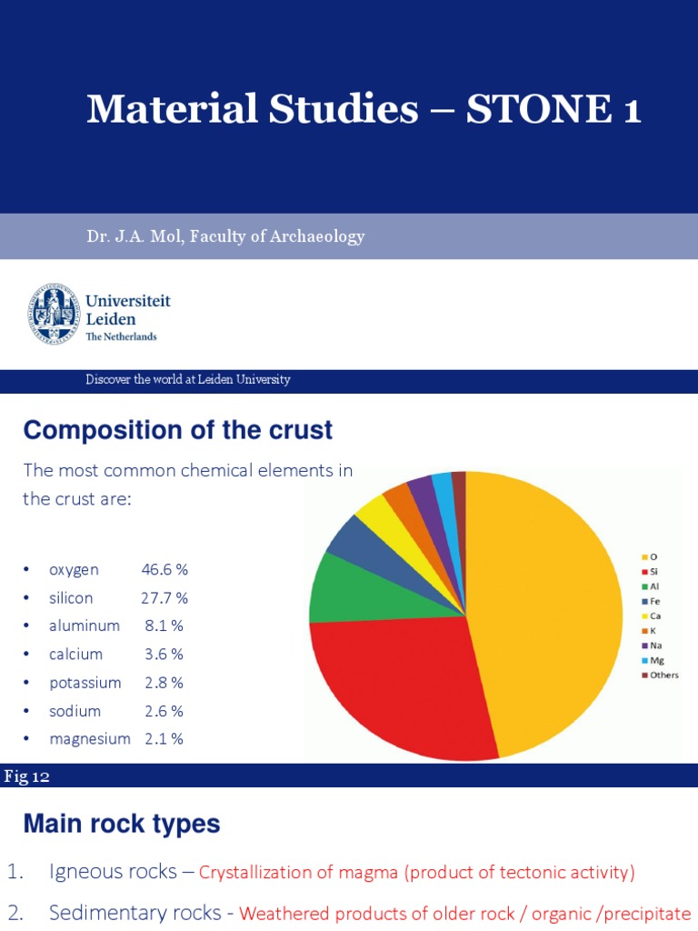 Material Studies - STONE 1: Dr. J.A. Mol, Faculty of Archaeology ...