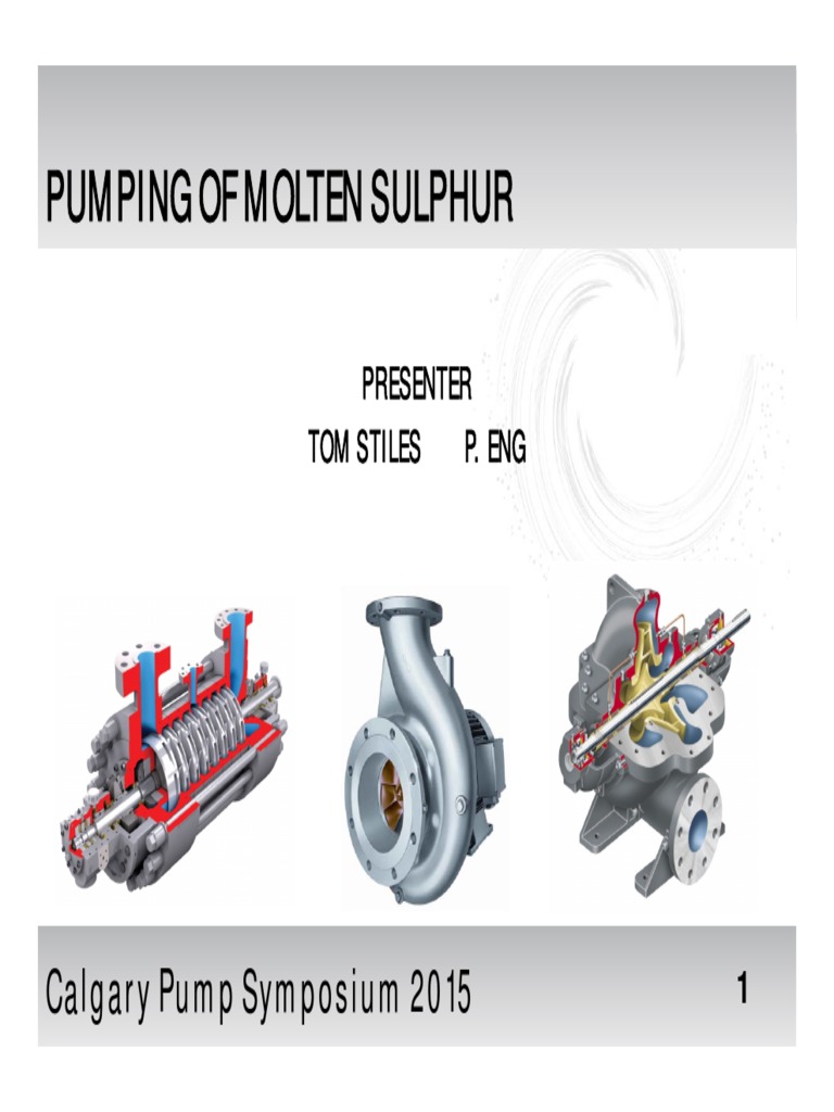 Molten Sulphur Pumping Solutions | PDF | Sulfur | Pump