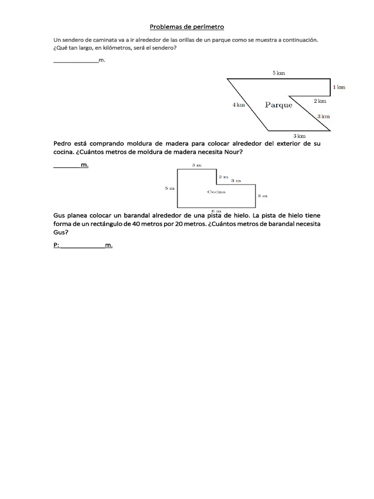 Problemas de Perímetro | PDF