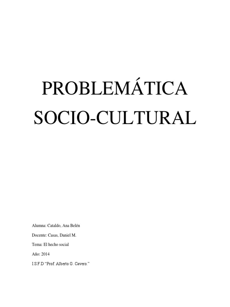 Hecho Social | PDF | Emile Durkheim | Sociología