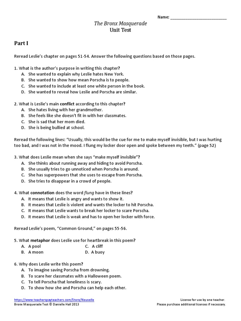 Bronx Masquerade Test Nouvelle | PDF