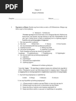 Pagsusulit Sa El Filibusterismo 1 | PDF