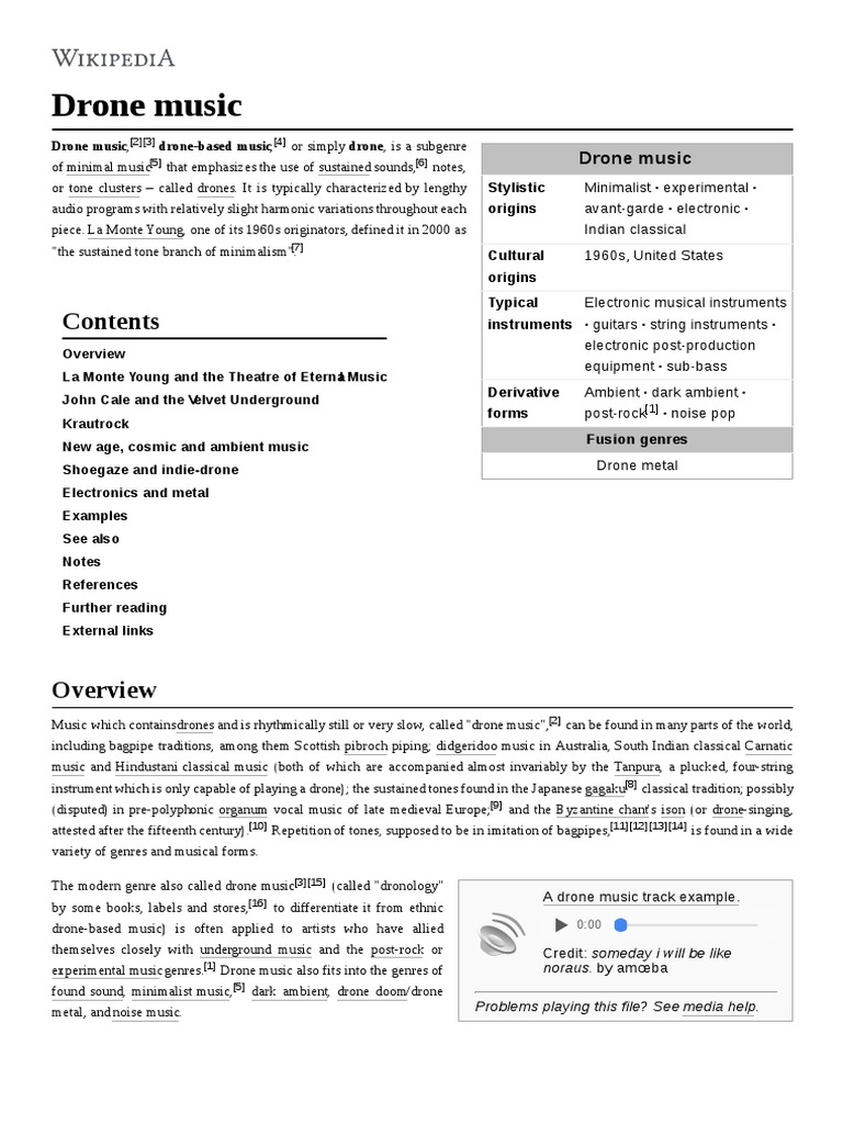 Drone Music | PDF | Sound | Musical Subgenres