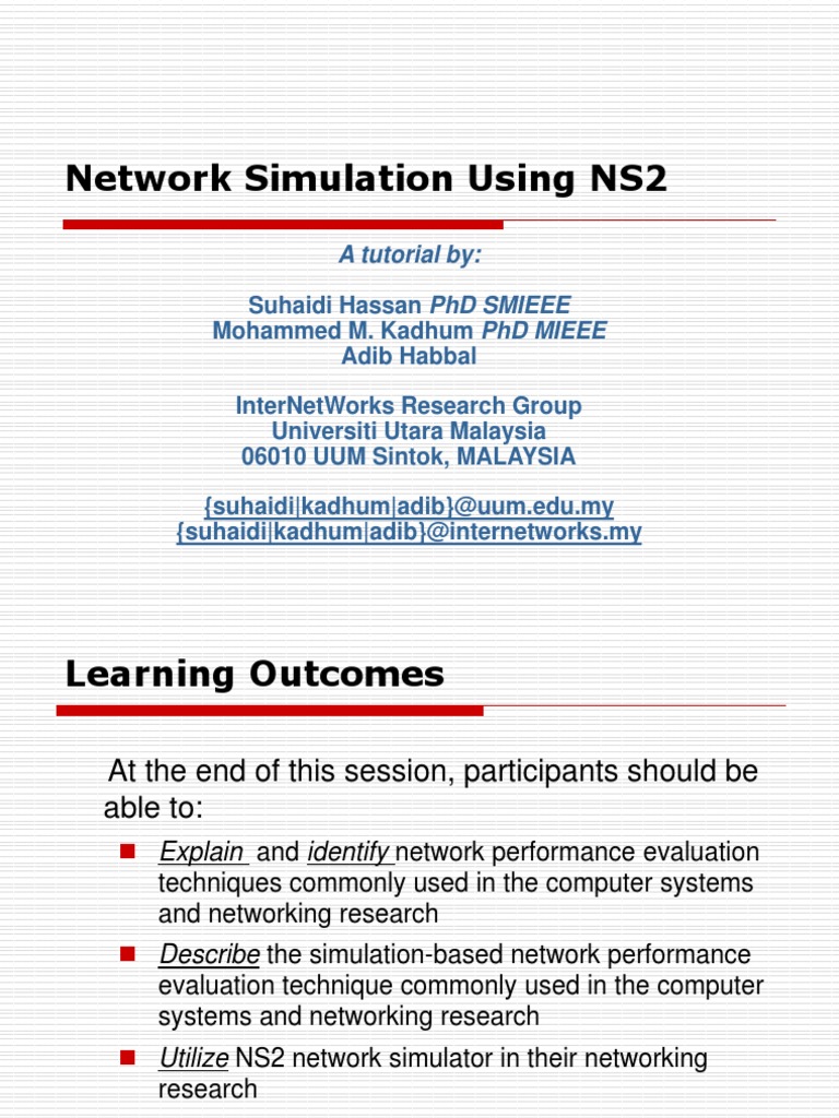 Network Simulation Using NS2: A Tutorial by | PDF | Simulation | Computer Network