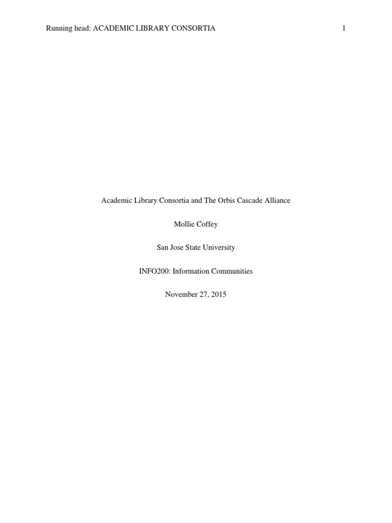 Academic Library Consortia and The Orbis Cascade Alliance | PDF ...