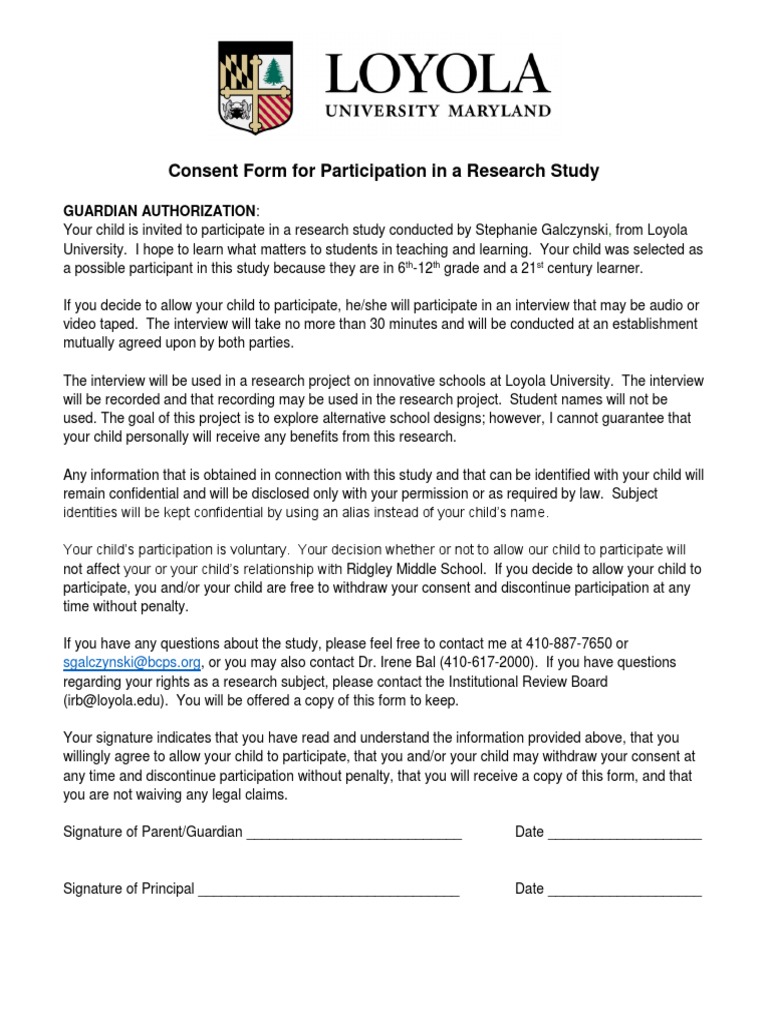 Consent Form | Download Free PDF | Consent | Institutional Review Board