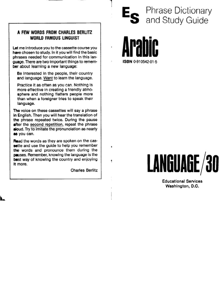 Berlitz Language 30 - Arabic PDF | PDF