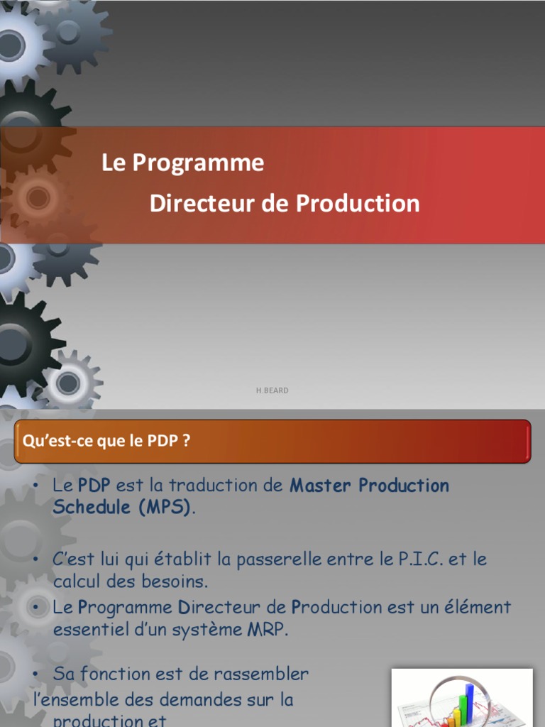 Programme Directeur de Production (PDP) | PDF | Planification | Économie