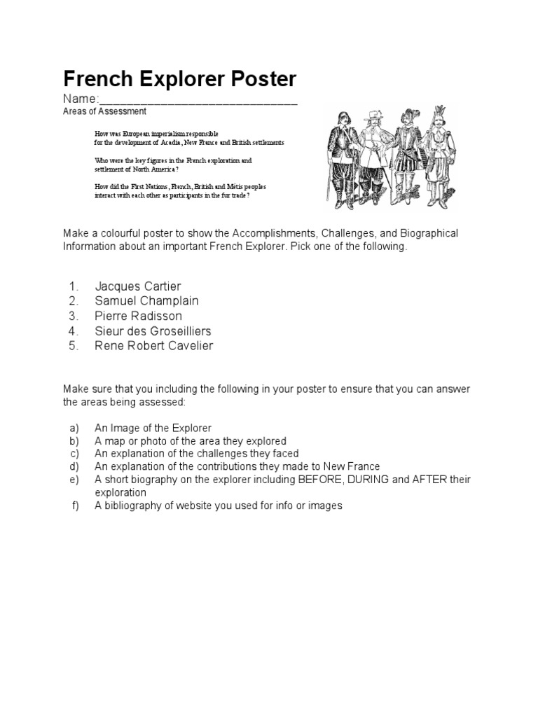 French Explorer Poster | PDF | New France | Exploration