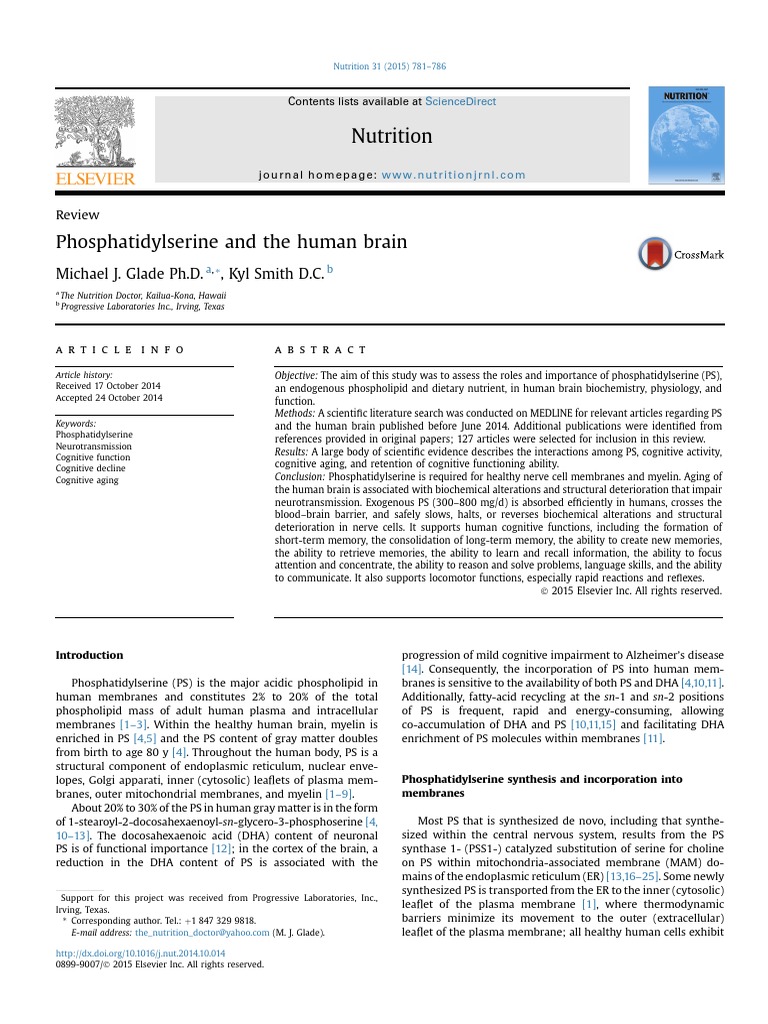 PHO-Glade Michael 2015 | PDF | Mitochondrion | Chemical Synapse