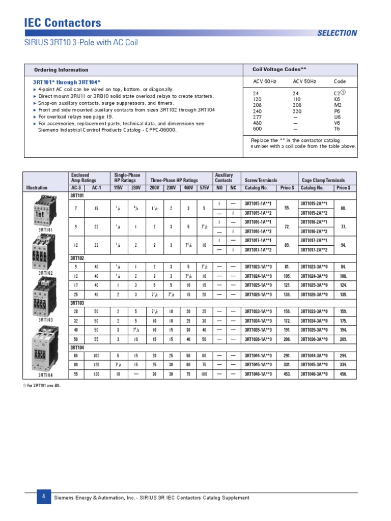 Contactores Siemens | PDF | Relay | Manufactured Goods