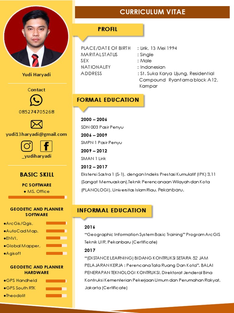 CV Unik Yudi Haryadi PDF | PDF
