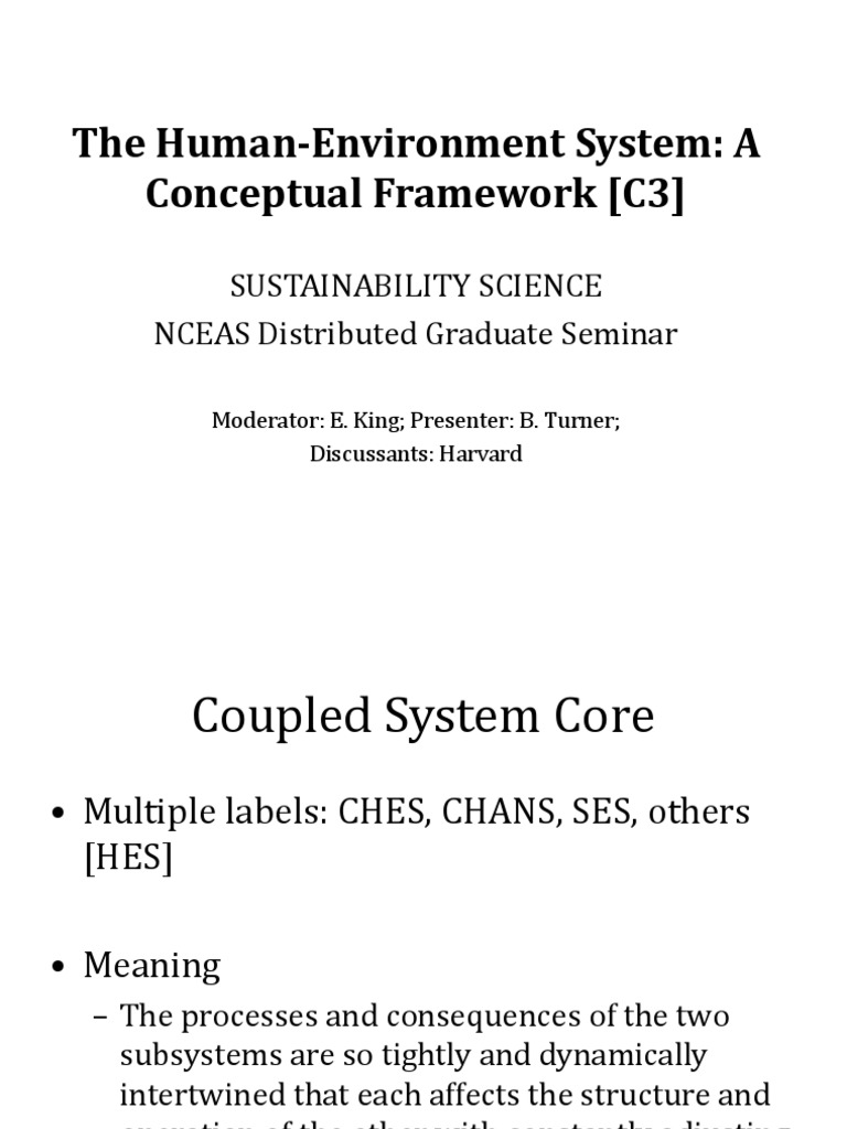 The Human-Environment System | PDF | Ecosystem Services | System