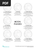 Drawing Phases of The Moon Worksheet | PDF
