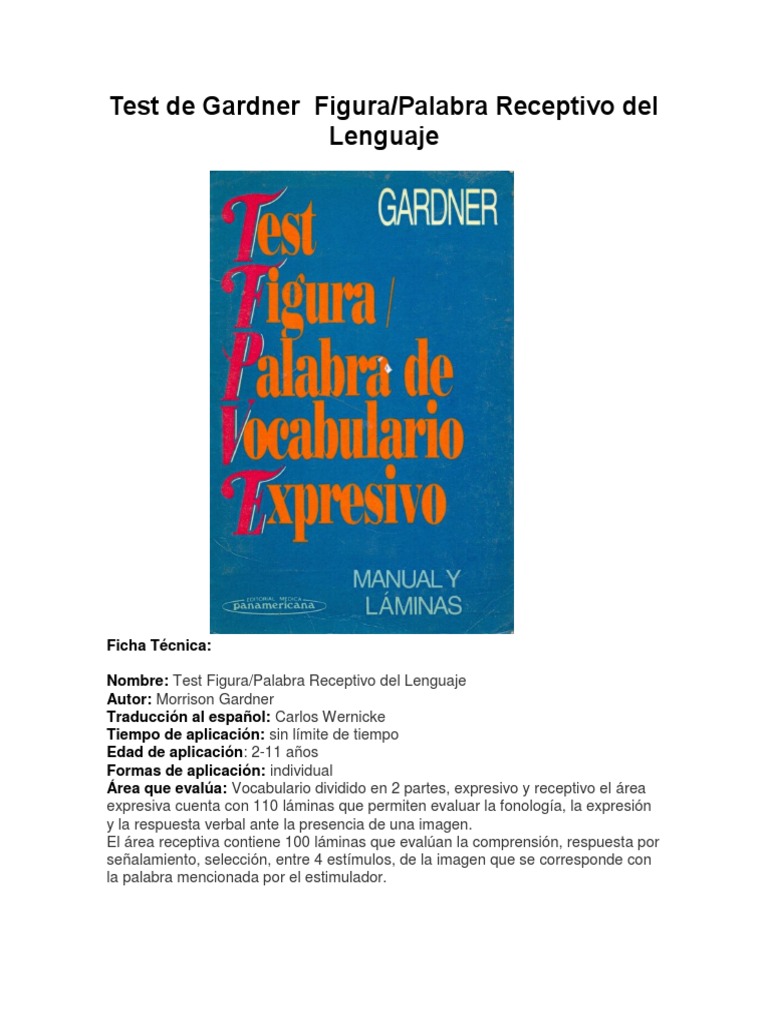 Test de Gardner Descripción | PDF