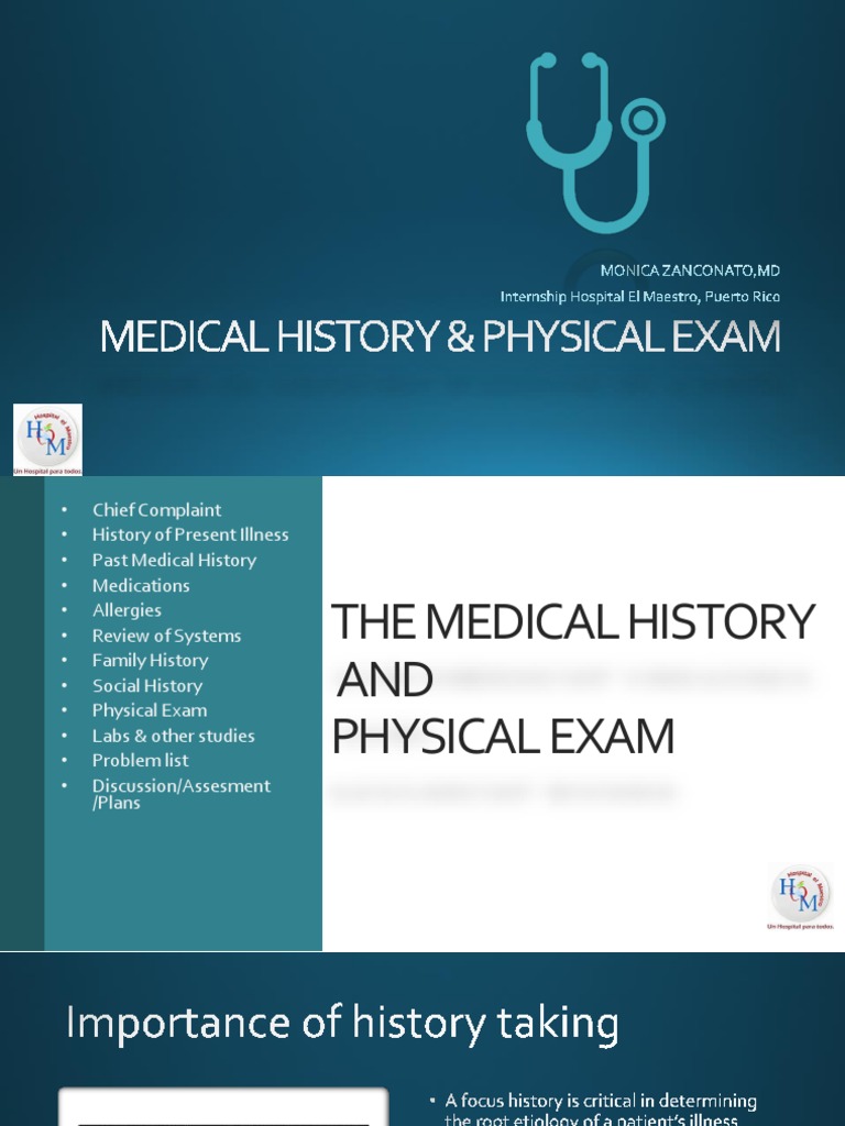 The Medical History and Physical Exam | PDF | Physical Examination ...