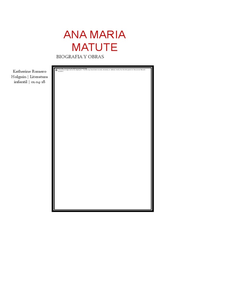 Ana Maria Matute | PDF | Agitación | Poesía